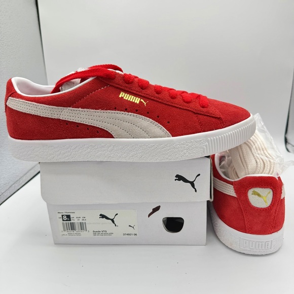 Puma | Shoes | Nwt Puma Suede Vtg Textured Leather Sneakers Extra Laces ...